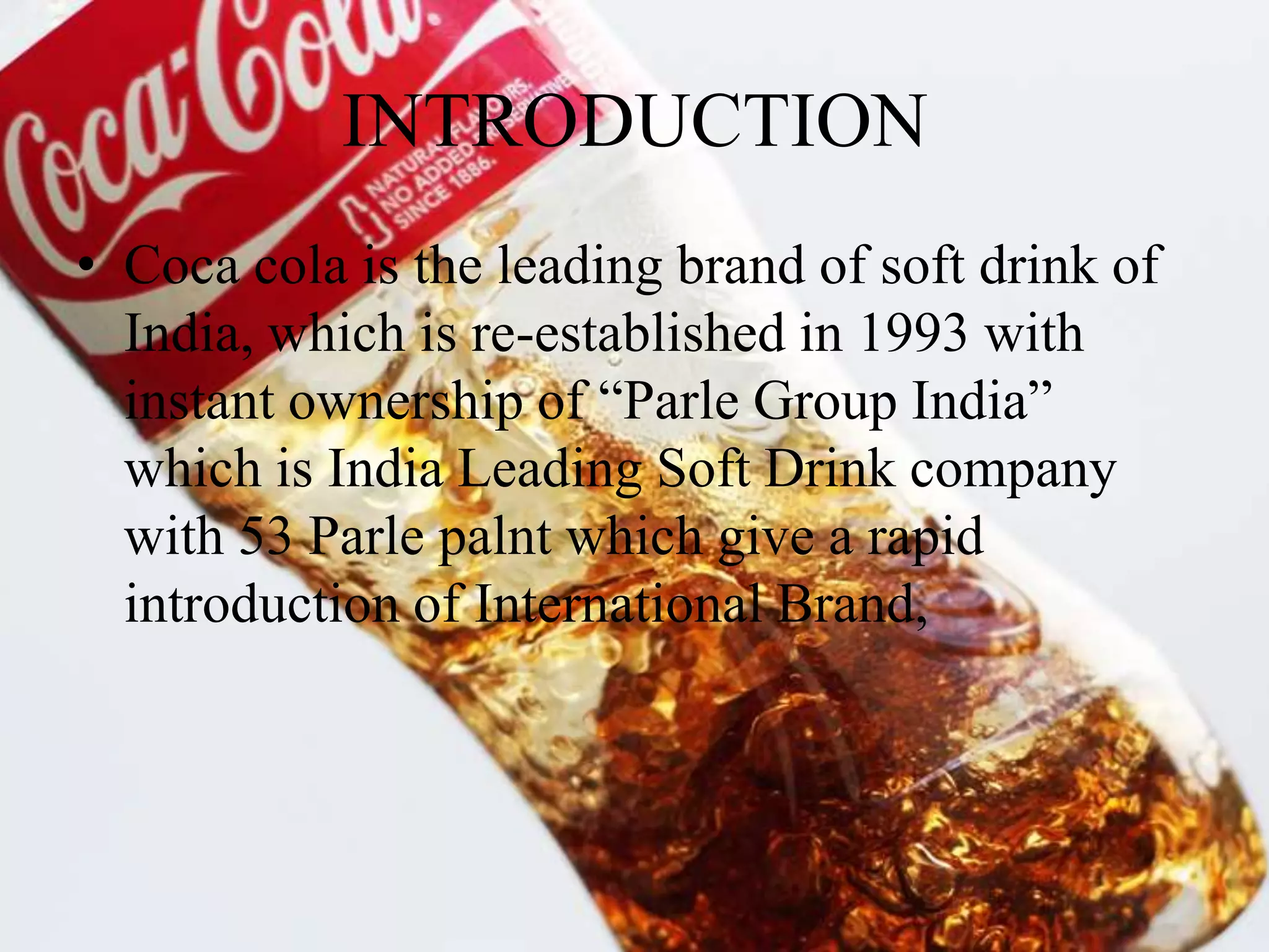 Coca-Cola Project with all products details | PPT