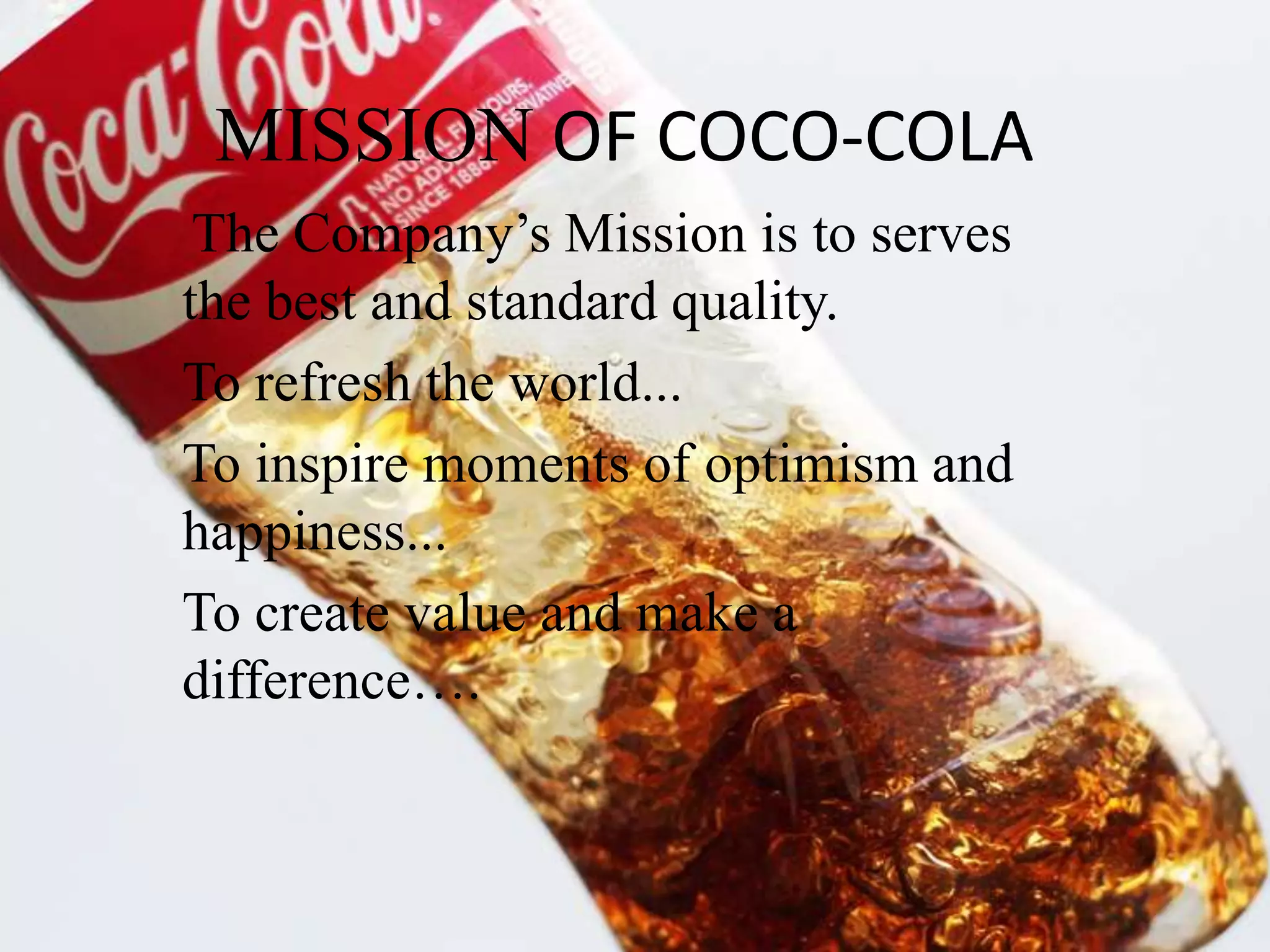 Coca-Cola Project with all products details | PPT