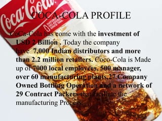 Coca-Cola Project with all products details | PPT