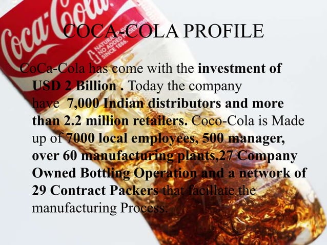 Coca-Cola Project with all products details | PPT