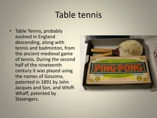 Sports from England (History) | PPTX