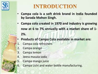 PRESENTATION ON CAMPA COLA | PPTX