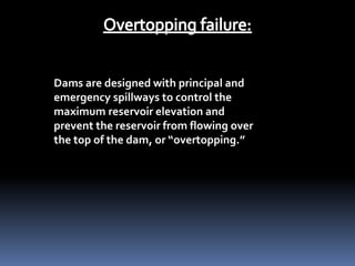 geotechnical failures of dam | PPTX