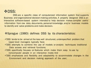 Decision support system | PPTX