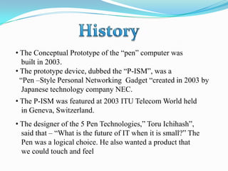 5 pen pc technology (pen style computing) | PPTX