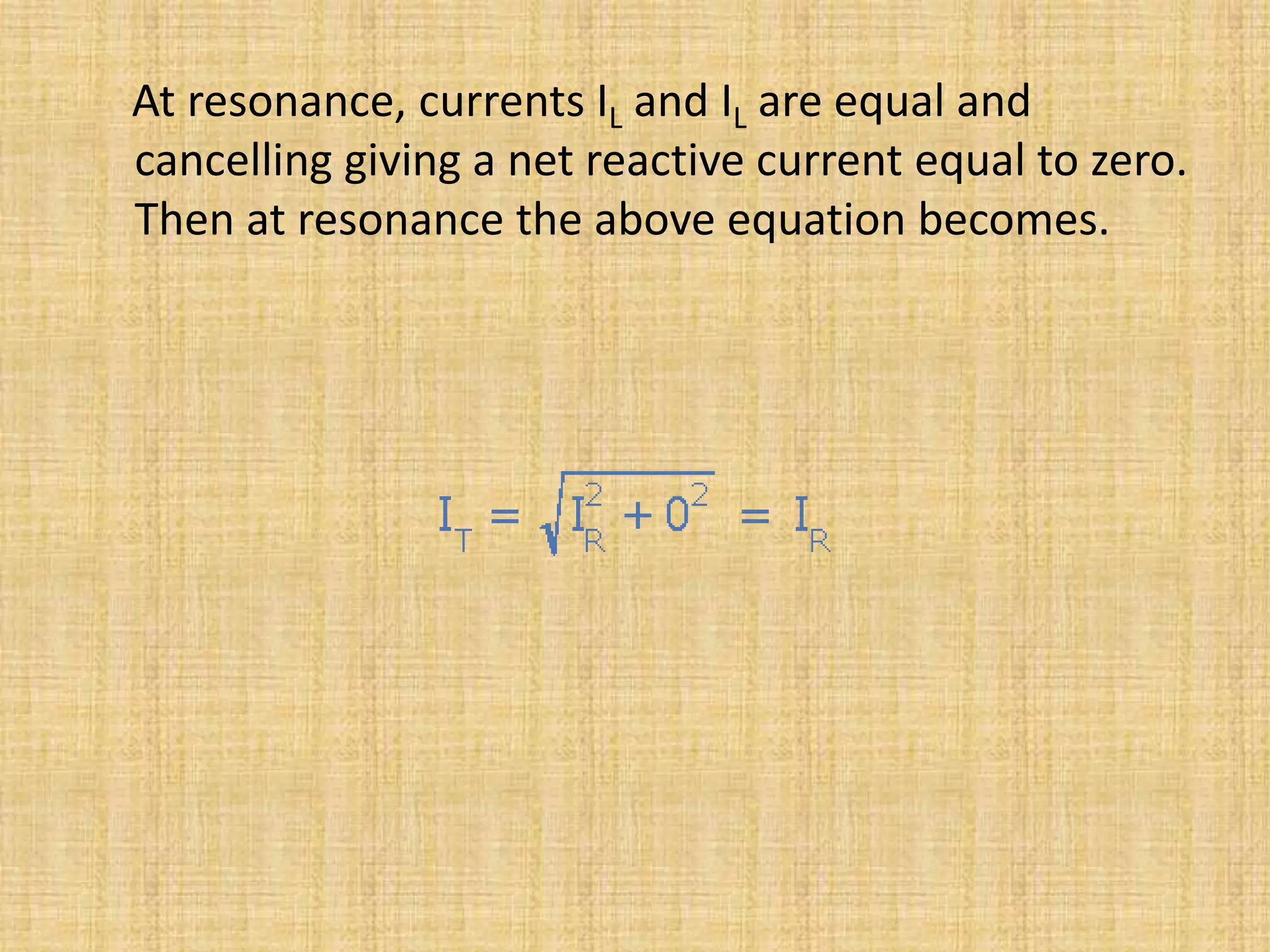 Resonance in parallel rlc circuit | PPTX