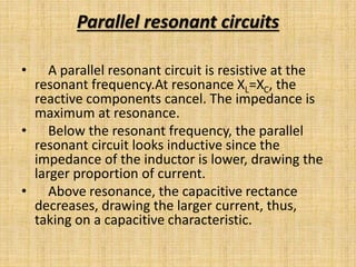 Resonance in parallel rlc circuit | PPTX