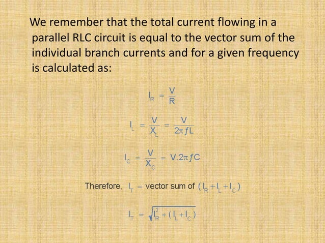 Resonance in parallel rlc circuit | PPTX | Computer Networking | Computing