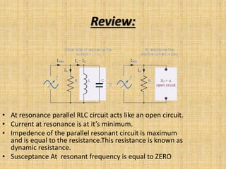 Resonance in parallel rlc circuit | PPTX