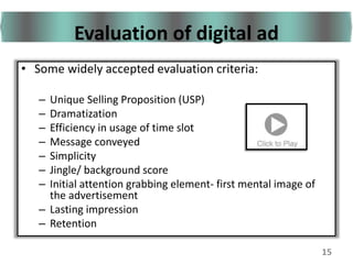 Evaluation of advertisement | PPT