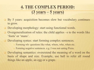 Stages of child language acquisition. | PPTX