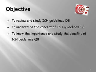 ICH Guideline Q8 Pharmaceutical Development | PPT