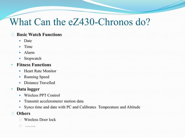 eZ430-Chronos Development Tool (watch) | PPTX