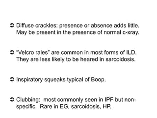 Approach To Interstitial Lung Diseases | PPTX