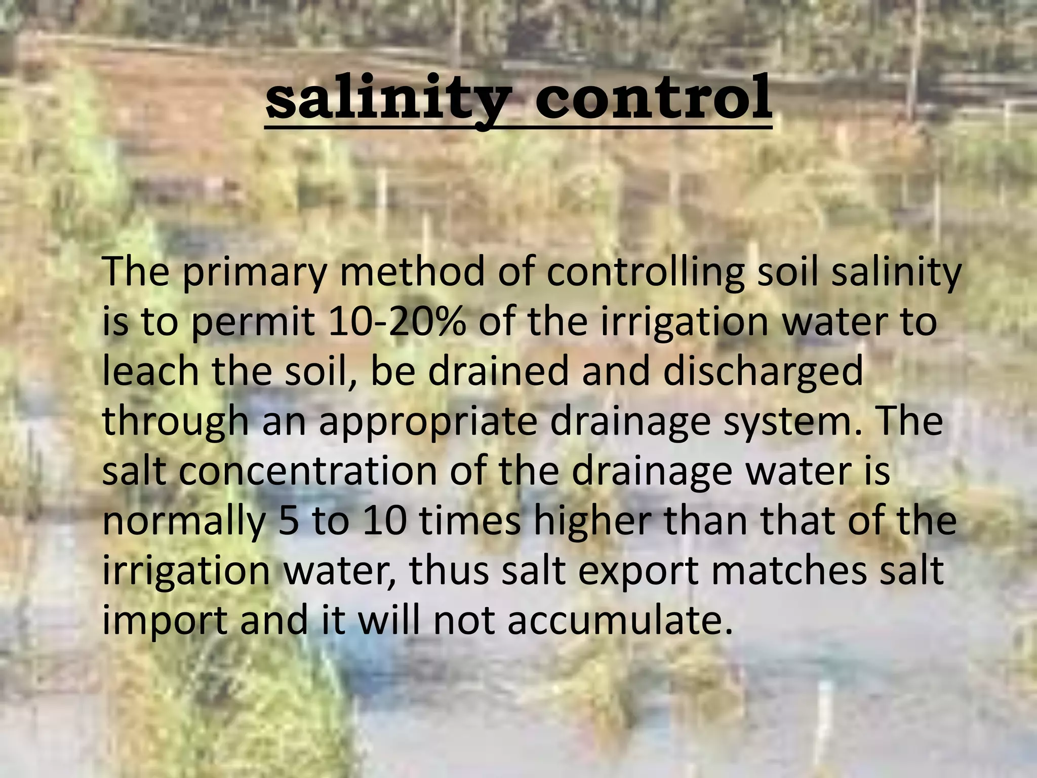 water logging and salinity in pakistan by Musadiq Rehmani | PPTX