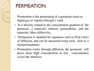 gas and liquid permeation | PDF