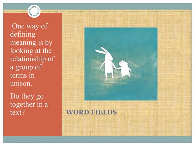 Word Fields in semantics | PPTX