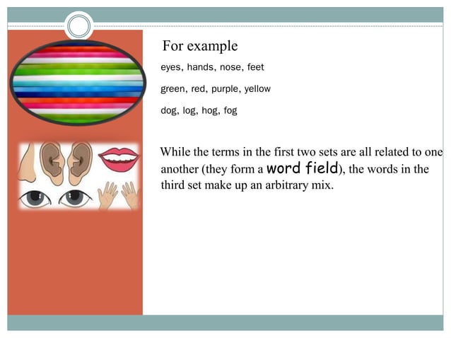 Word Fields in semantics | PPTX