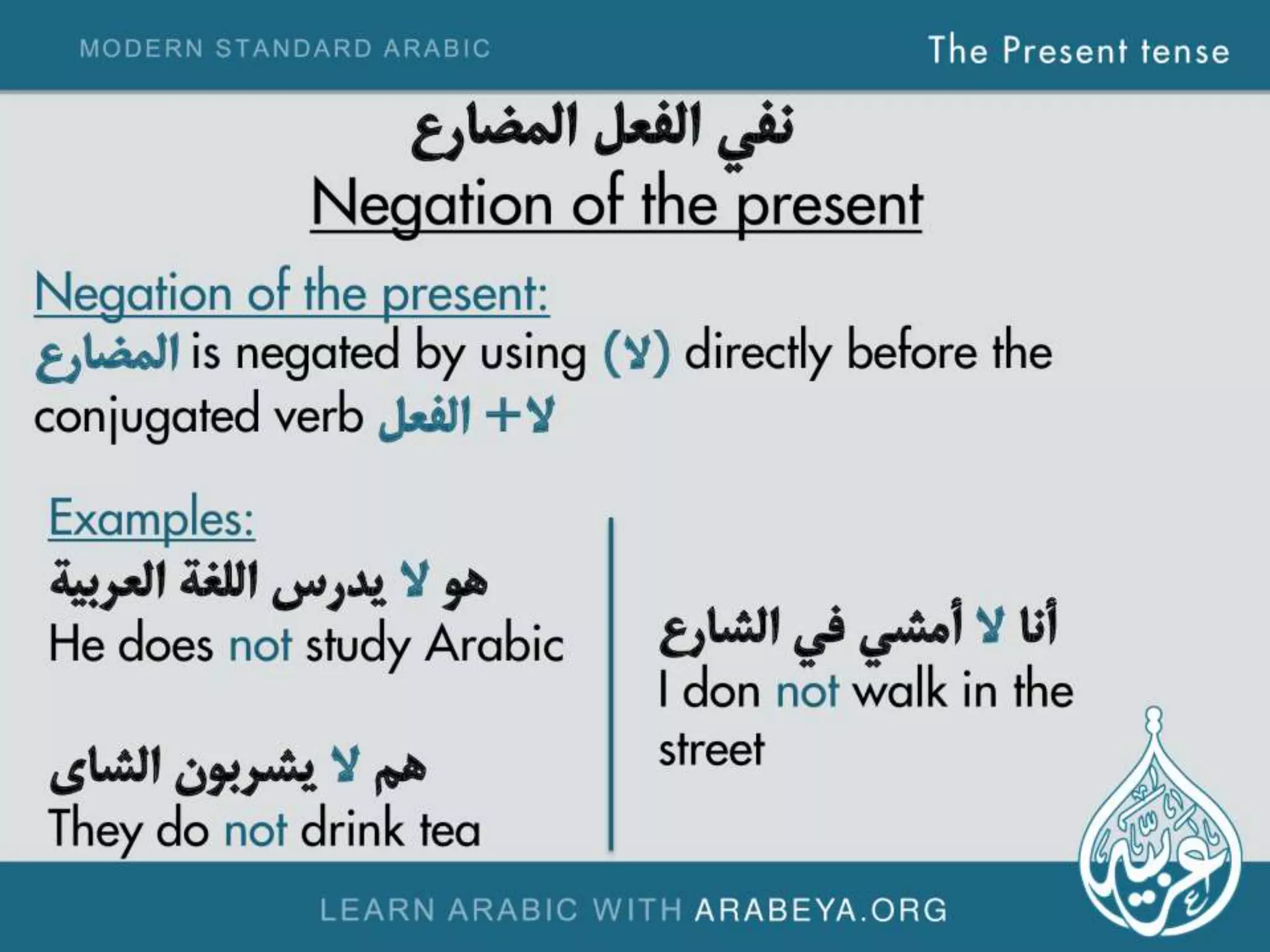 The Present tense in Modern Standard Arabic | PPTX