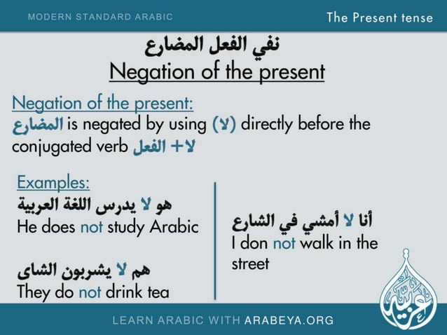 The Present tense in Modern Standard Arabic | PPTX | Africa Travel ...