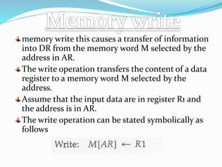 bus and memory tranfer (computer organaization) | PPT