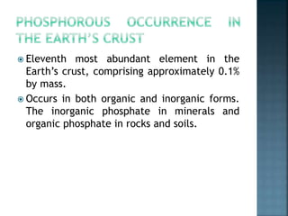 Phosphorous Cycle in Marine environment | PPTX