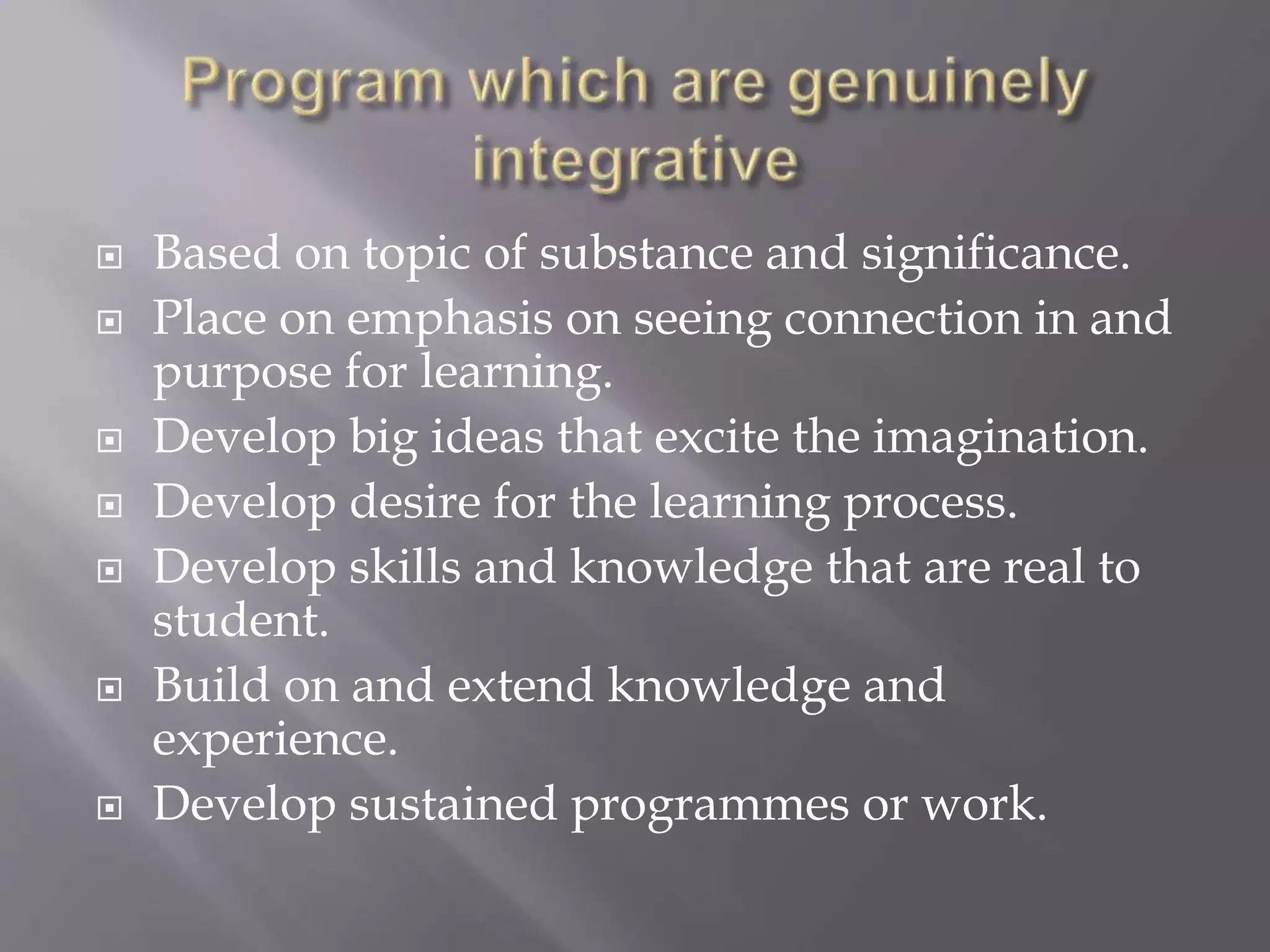 integrated curriculum | PPTX