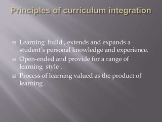 integrated curriculum | PPTX