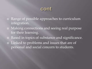 integrated curriculum | PPTX