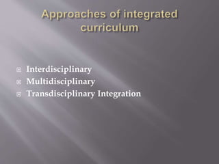 integrated curriculum | PPTX