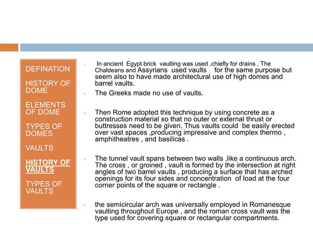 dome and vault | PPTX | Geology | Science