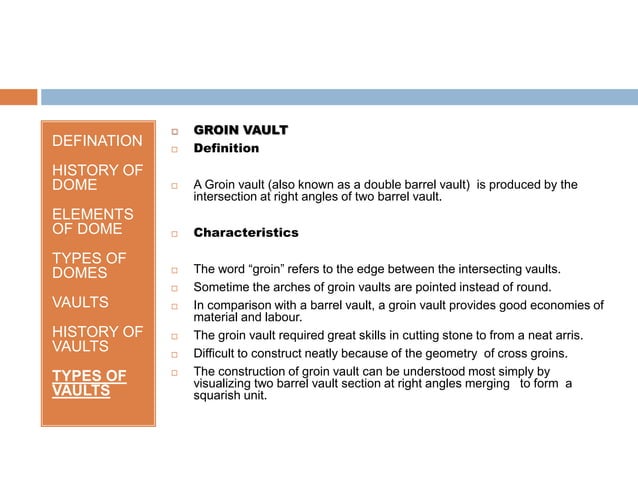dome and vault | PPTX | Geology | Science