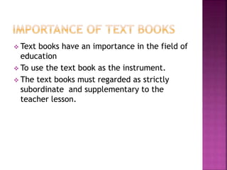 the importance of text book | PPT