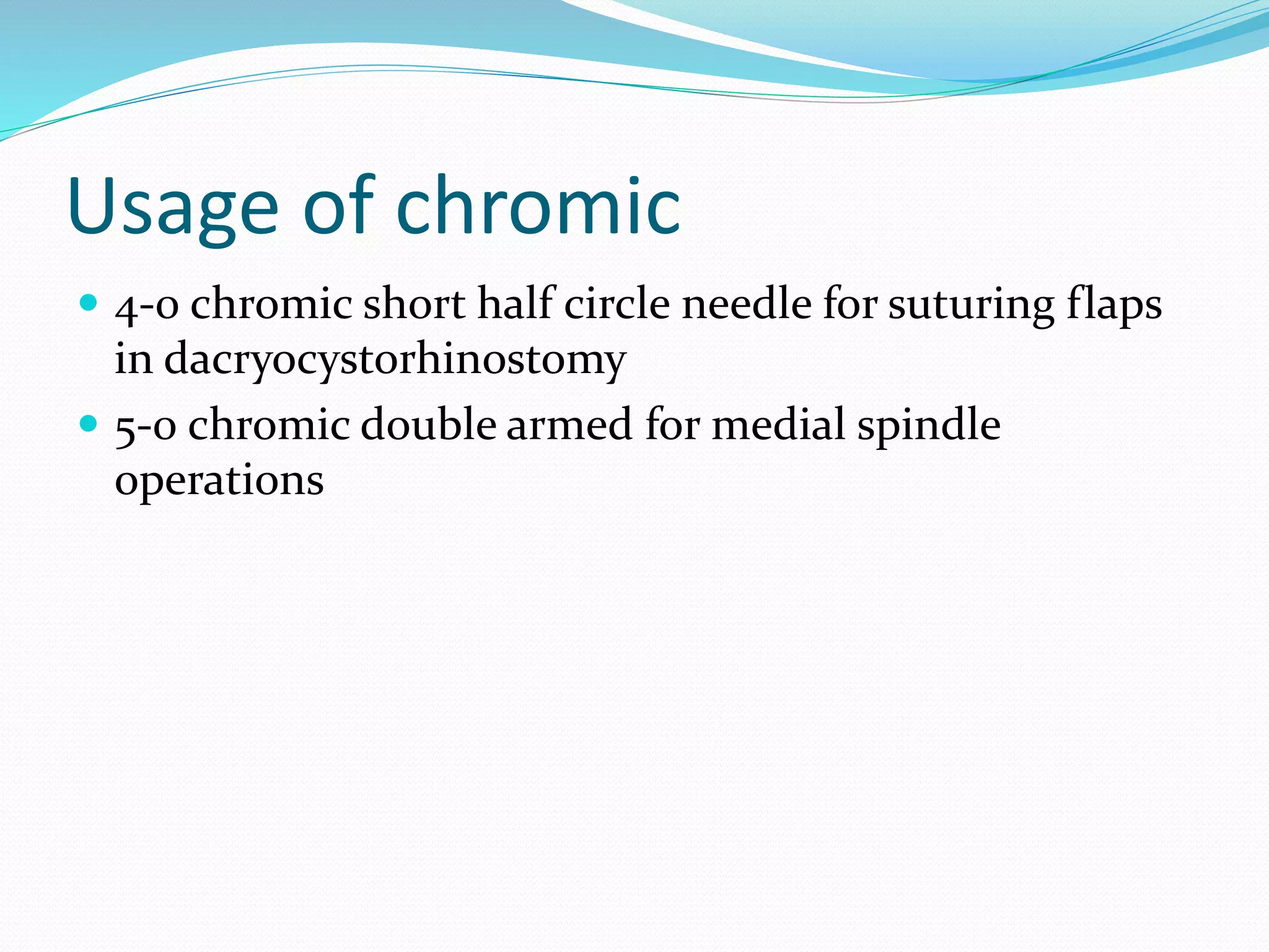 sutures and needles in ophthalmology | PPTX