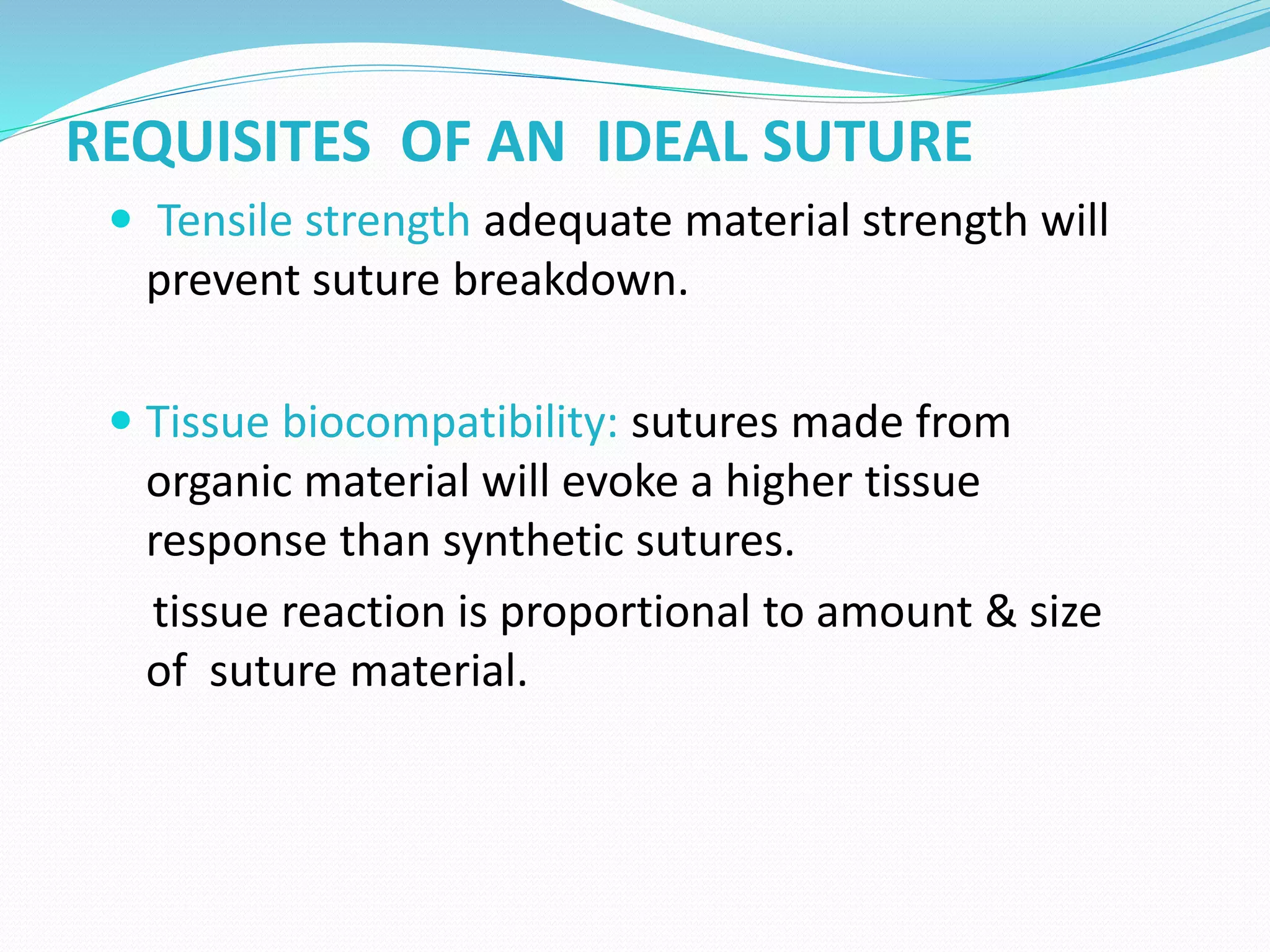 sutures and needles in ophthalmology | PPTX