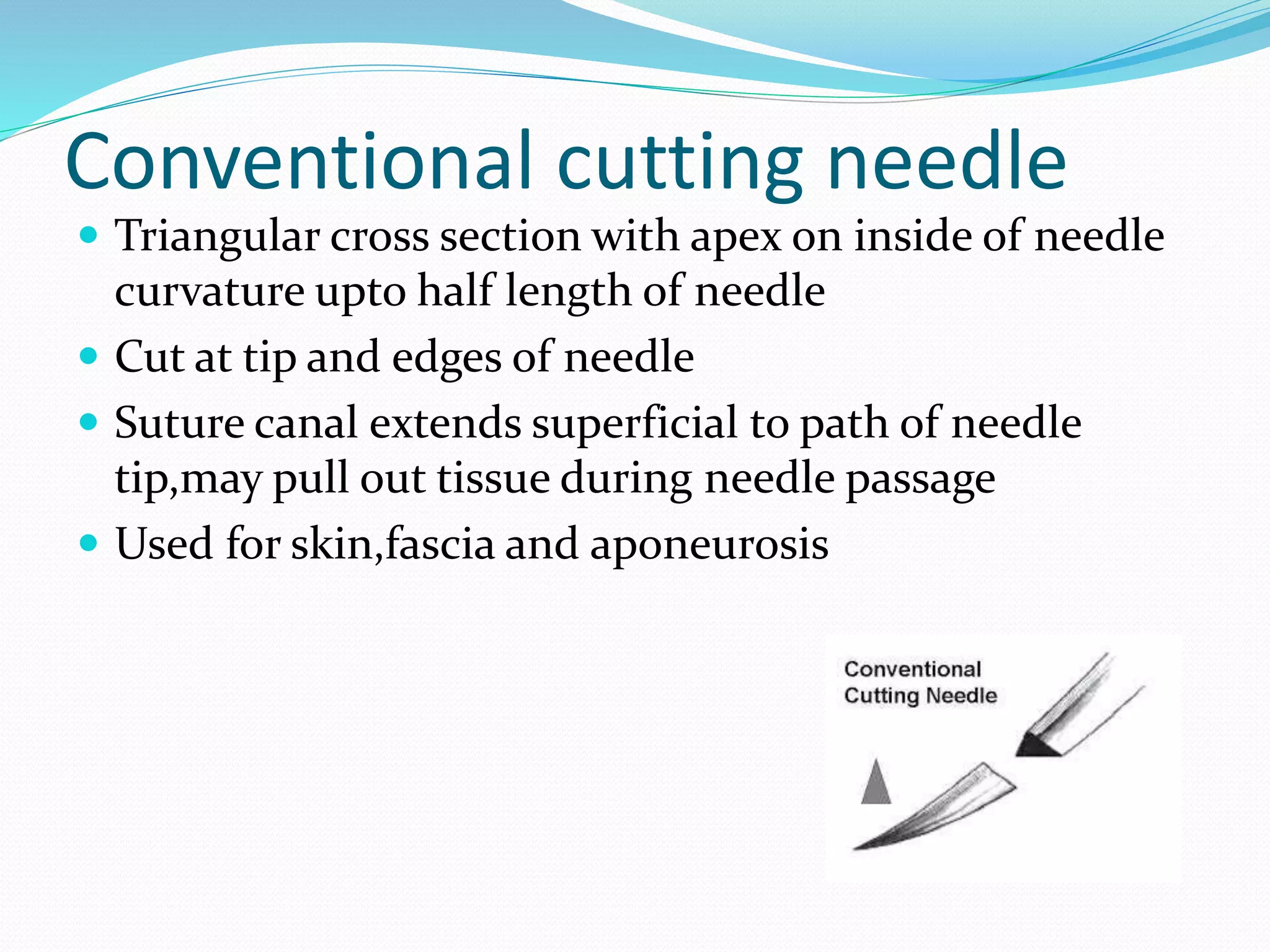 sutures and needles in ophthalmology | PPTX