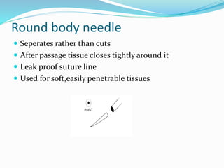 sutures and needles in ophthalmology | PPTX