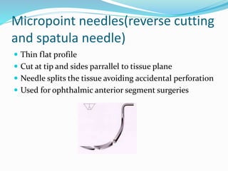 sutures and needles in ophthalmology | PPT