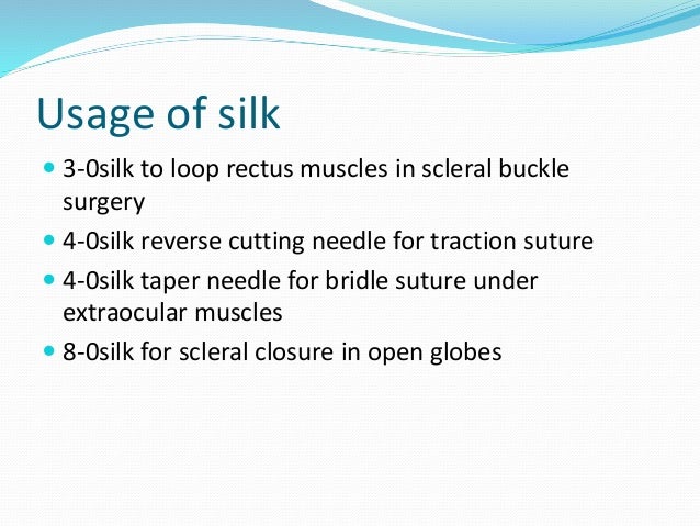 sutures and needles in ophthalmology