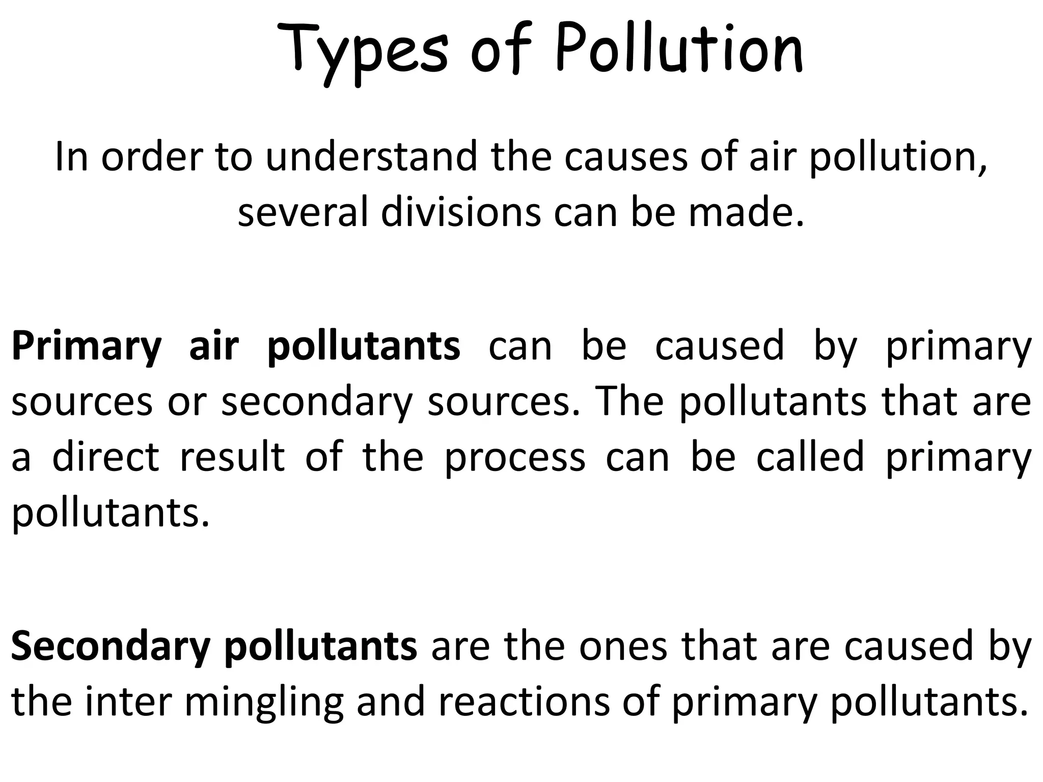 Air Pollution (slide presentation) | PPTX