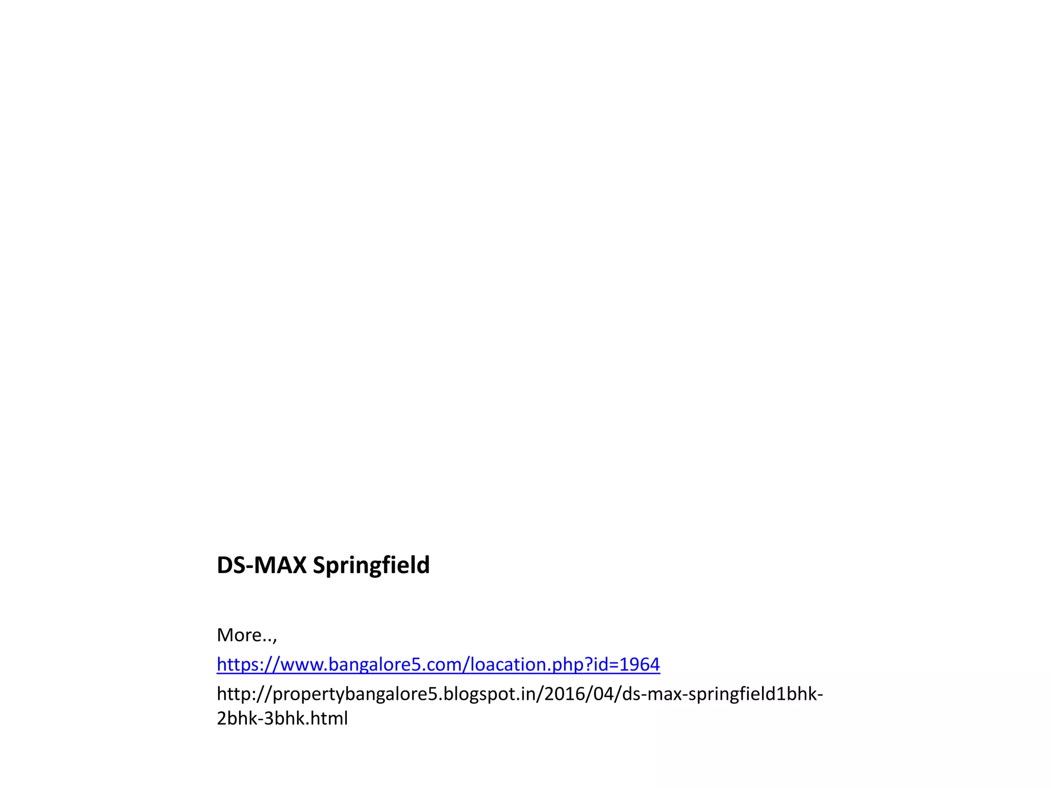 DS-MAX Springfield | PPTX