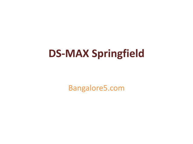 DS-MAX Springfield | PPT