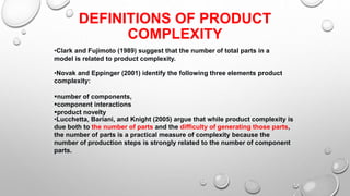 Product complexity and supply chain design. | PPTX