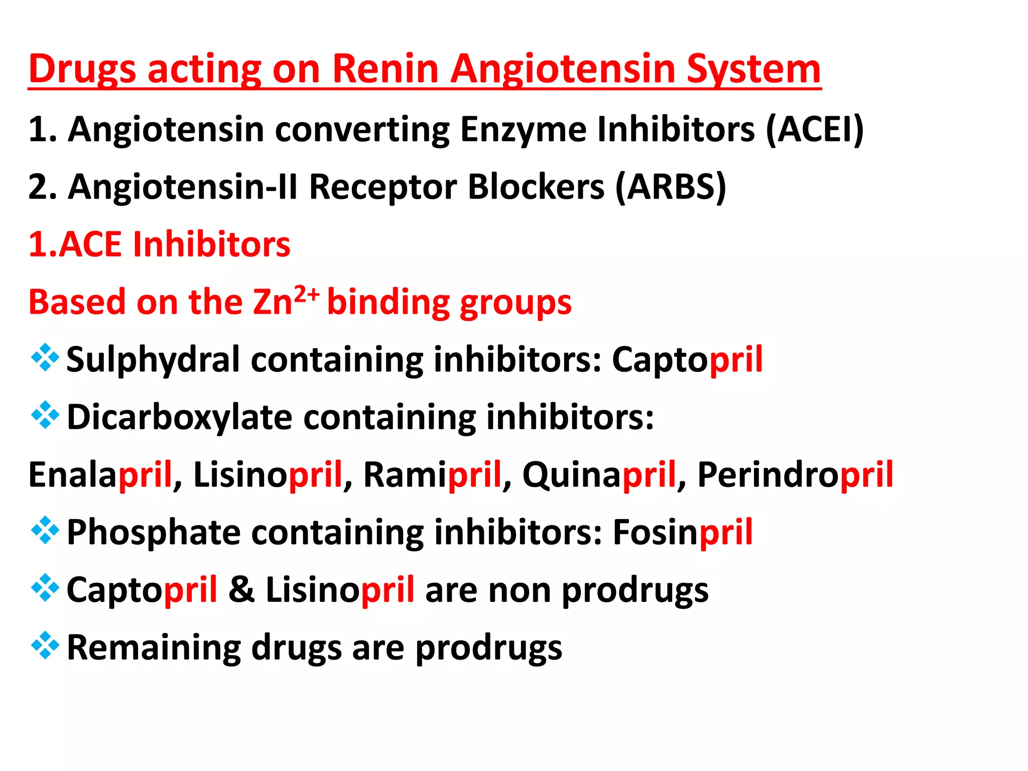 Angiotensin converting Enzyme inhibitors | PPTX