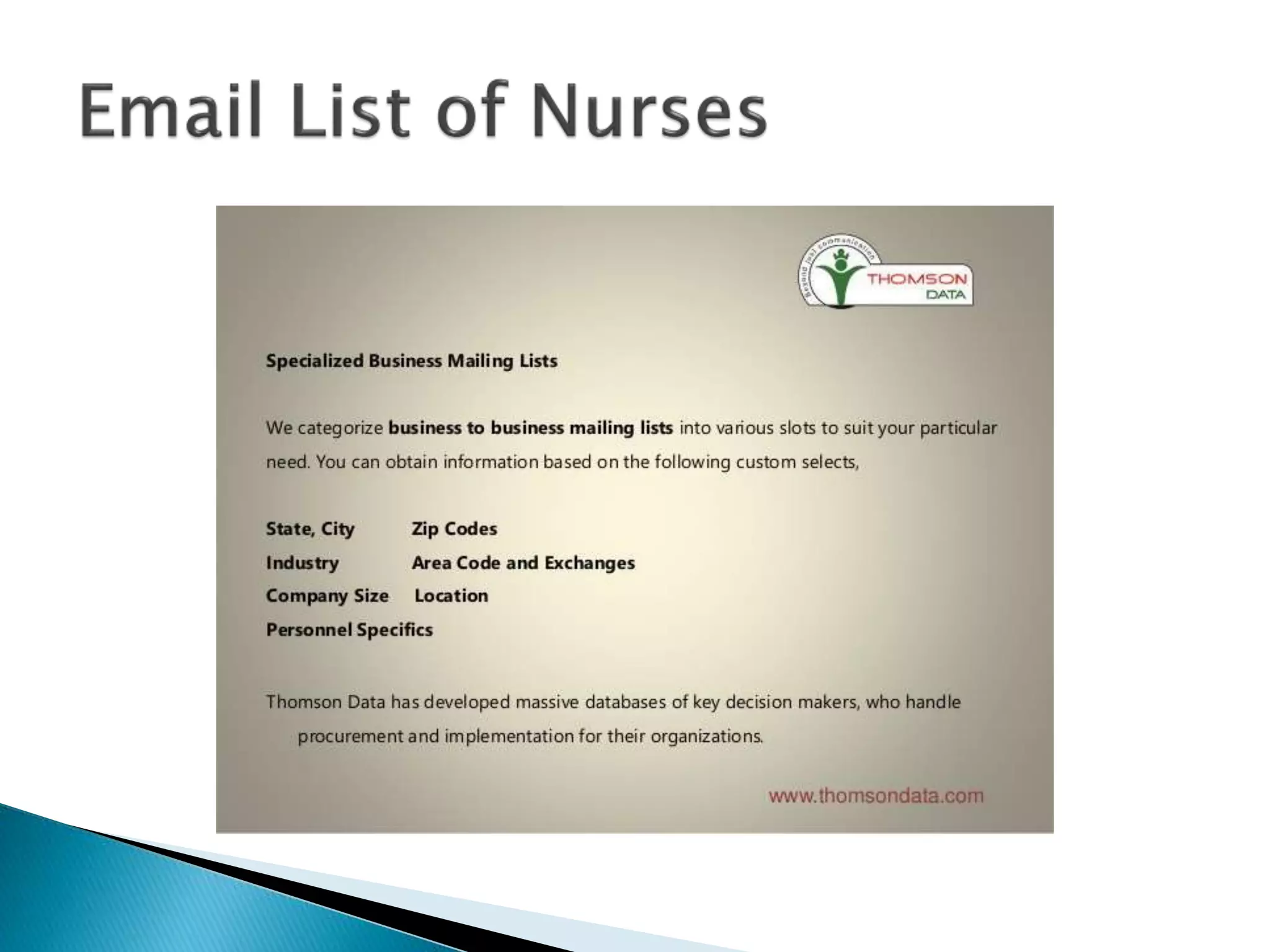 Email List of Nurses | PPT