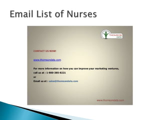 Email List of Nurses | PPTX
