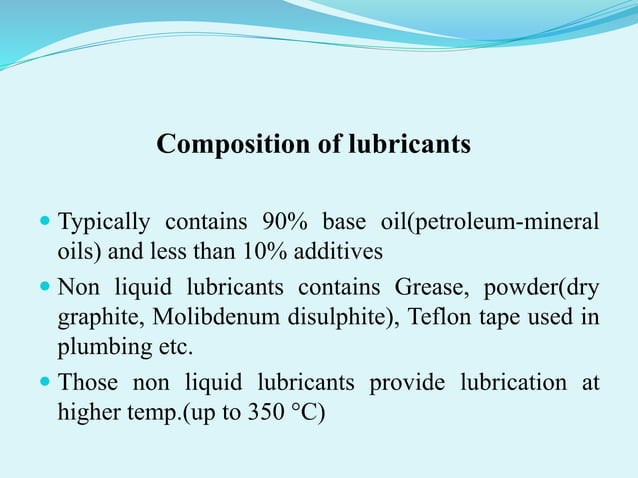 Lubrication ppt. | PPTX