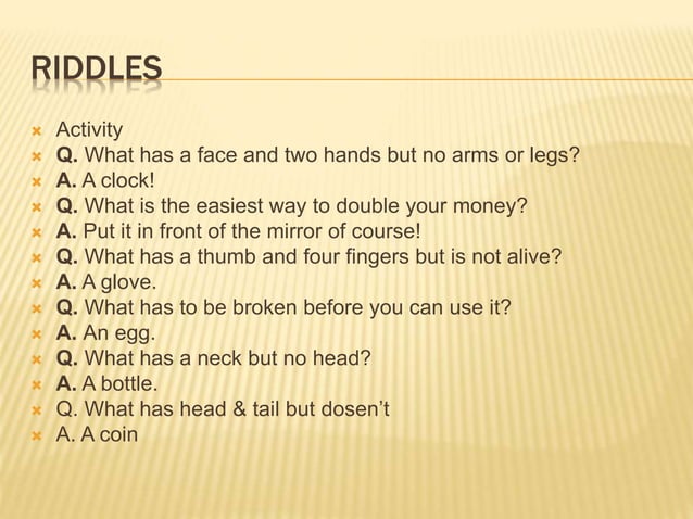 riddles | PPT