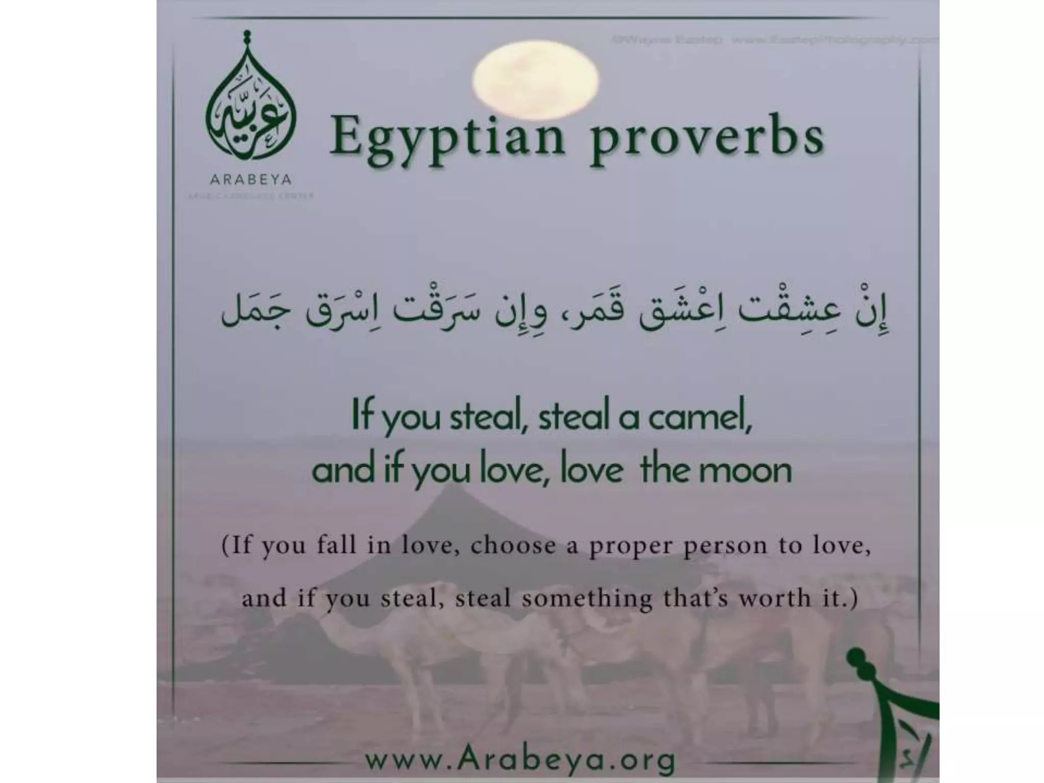 Egyptian proverbs from Arabeya | PPTX
