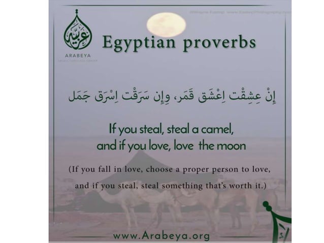 Egyptian proverbs from Arabeya | PPTX